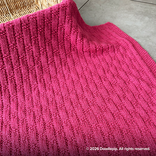 Ravelry: Flower Rib Knit Blanket pattern by Angela Louise Wood