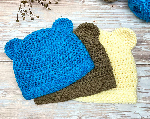 Ravelry: Baby Bear Beanie pattern by Dreamee Crochet