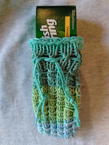 Ravelry: SSS1 (Simple Soap Sack 1) pattern by Rachel Colabello