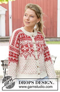 Ravelry: 255-18 Nordic Flower Cardigan pattern by DROPS design