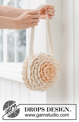 Ravelry: 265-10 English Rose Bag pattern by DROPS design
