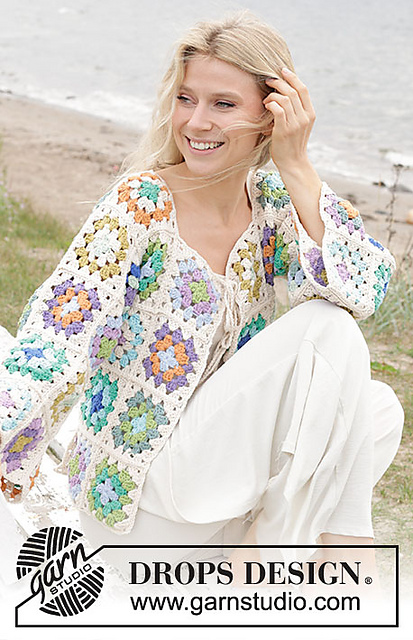 Ravelry: 241-27 Garden Squares Cardigan pattern by DROPS design