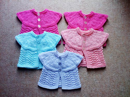 Ravelry: Old Shale Lace Baby Top and Cardigan pattern by marianna mel