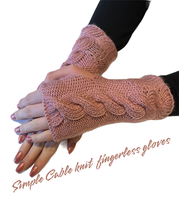 Ravelry: Simple Cable knit fingerless gloves pattern by Lucy Duffy