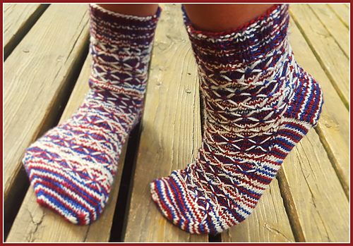 Ravelry: Bunting Socks pattern by Rachel Leverton