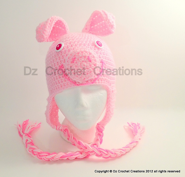 Ravelry: Pig Ear Flap Beanie pattern by Dz Crochet Creations