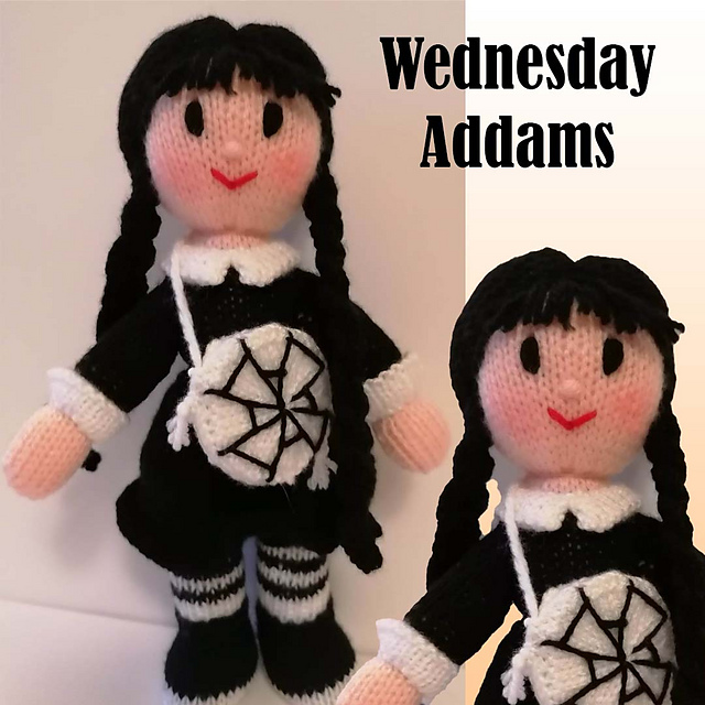 Ravelry: Wednesday Addams pattern by Elaine Munn