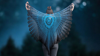 Ravelry: Raven bird wing shawl pattern by Eclectic By Katie