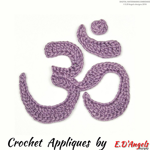 Ravelry: OM Symbol Applique pattern by Elaine D'Angels