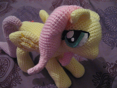 Ravelry: Fluttershy from My Little Pony pattern by The Nerdy Knitter