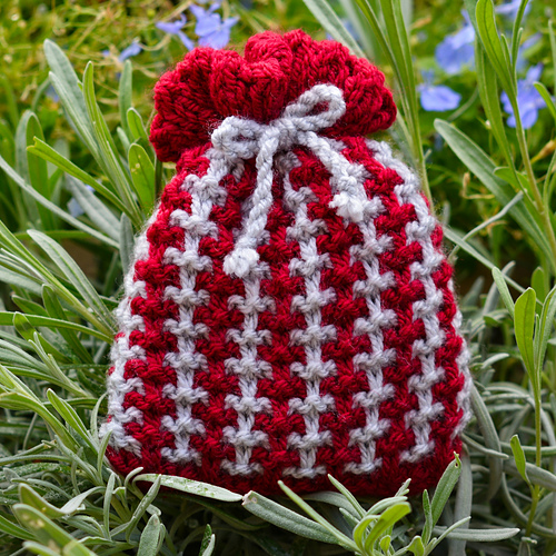 Ravelry: Textured Tweed Lavender Bag pattern by Joanna Marshall