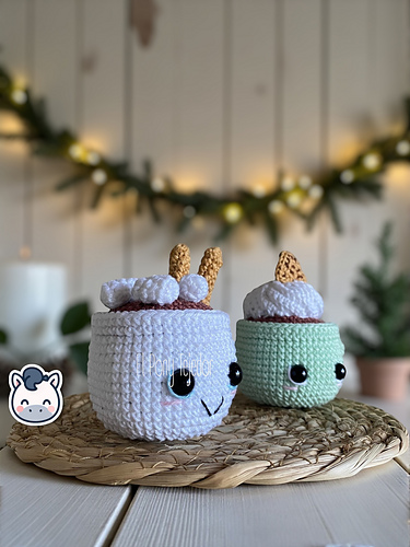 Ravelry: Amigurumi Hot Chocolate Mugs pattern by El pony tejedor