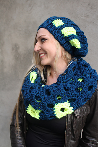 Ravelry: Eyes Cowl & Forks Hat pattern by Linda Skuja