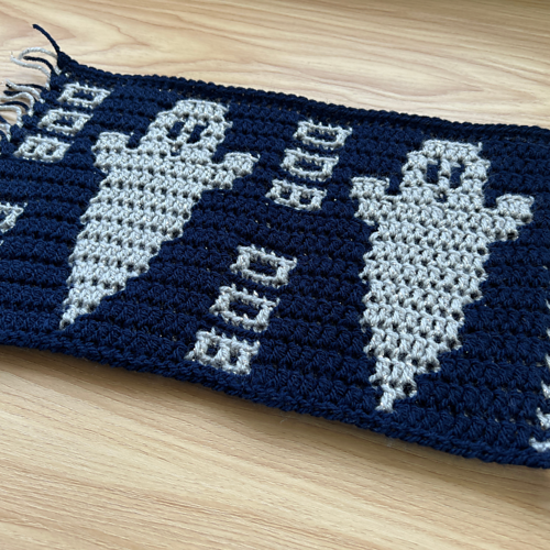 Ravelry: Boo-tiful Ghost Mosaic Motif pattern by Elimee Designs