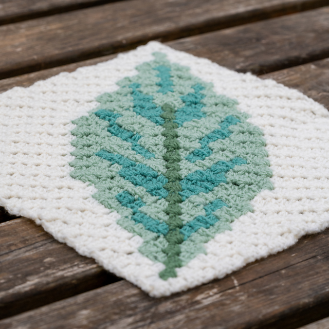 Ravelry: Chinese Evergreen Leaf Square pattern by Elimee Designs