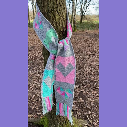 Ravelry: Love's Patchwork Symphony Scarf pattern by Elimee Designs