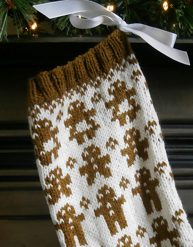 Ravelry: Gingerbread Stocking pattern by Elizabeth Penney