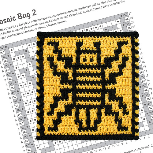 Ravelry: Mosaic Bug 2 Coaster pattern by Elizabeth Ragsdale