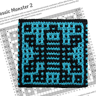 Ravelry: Mosaic Monster 2 Coaster pattern by Elizabeth Ragsdale