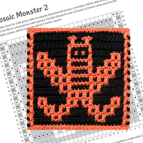 Ravelry: Mosaic Monster 2 Coaster pattern by Elizabeth Ragsdale