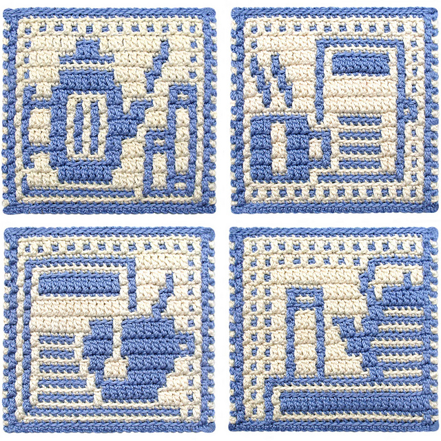 Ravelry: Mosaic Sip and Read pattern by Elizabeth Ragsdale