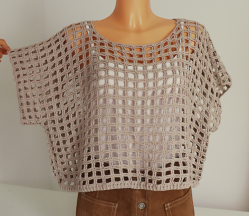 Ravelry: Top "Square Dance" pattern by Elke Eder Design