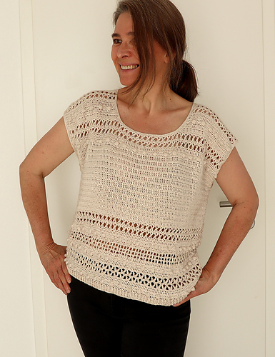 Ravelry: Top "Wayra" - Shirt with pattern mix pattern by Elke Eder Design