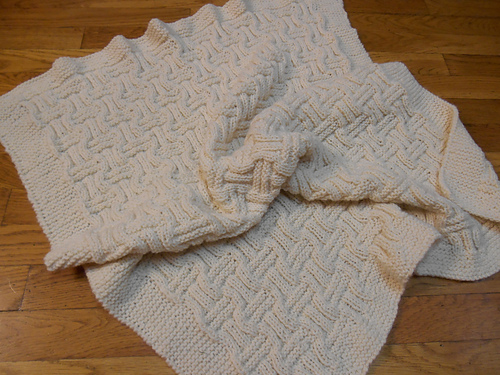Ravelry: Double Basketweave Blanket pattern by Caroline Brooke