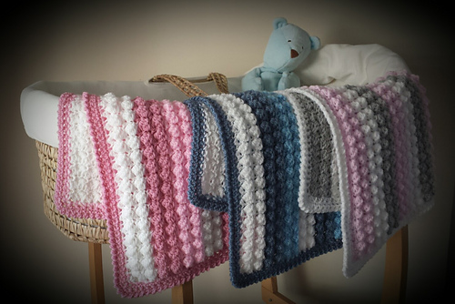 Ravelry: Bobble Pram Blanket pattern by Mary J Stephens