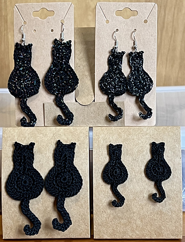 Ravelry: Cat Earrings pattern by Emma Garside