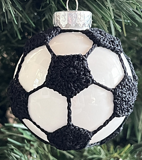 Ravelry: Soccer Ball Ornament Cover pattern by Emma Garside