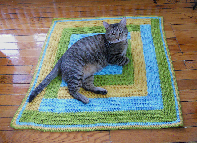 Ravelry: Crocheted Patchwork Cat Blanket pattern by Anne Barach