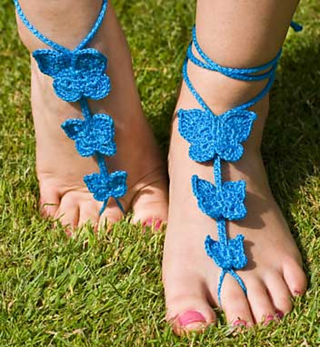 Ravelry: Barefoot Sandals - Colourful pattern by Helen Free