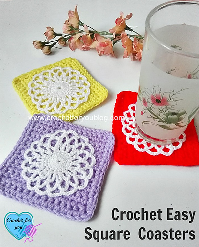 Ravelry: Easy Square Coaster pattern by Erangi Udeshika