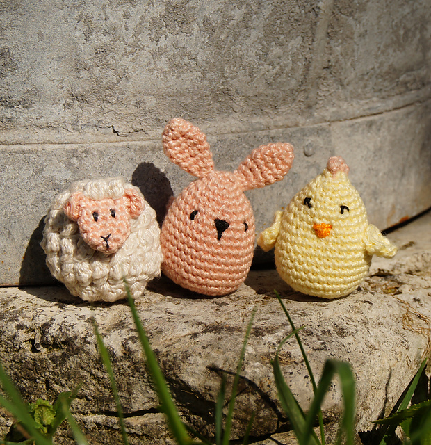 Ravelry: Lapin, mouton et poussin pattern by Estelle Calim