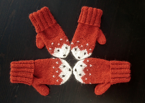 Ravelry: 0-1217 Miss Fox Mittens pattern by DROPS design