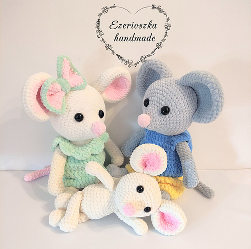 Ravelry: Mouse Mice amigurumi pattern by Ezerioszka - handmade