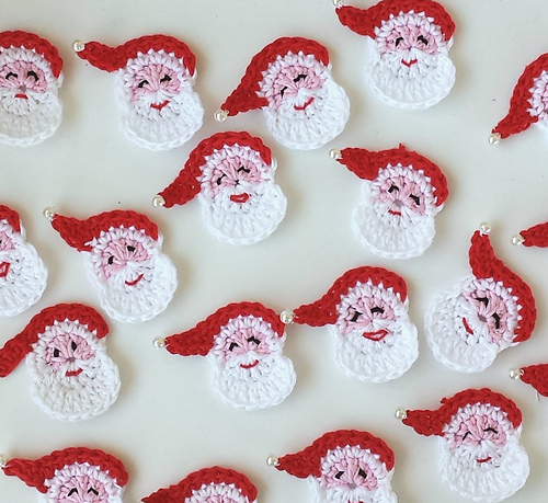 Ravelry: Santa claus face applique pattern by Fabiana Canu