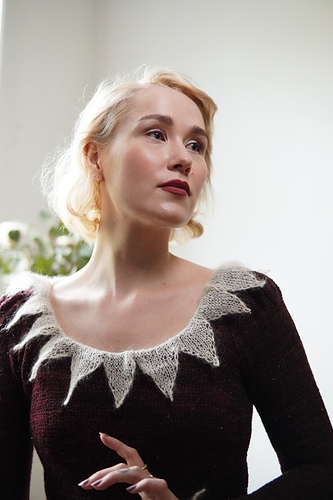 Ravelry: Medieval Ruffle Blouse pattern by Fabel Knitwear