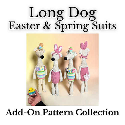 Ravelry: Long Dog Easter Outfits Crochet Pattern Pack pattern by Trish ...