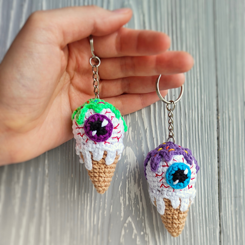 Ravelry: Eye Scream keychain pattern by Svitlana Hurova