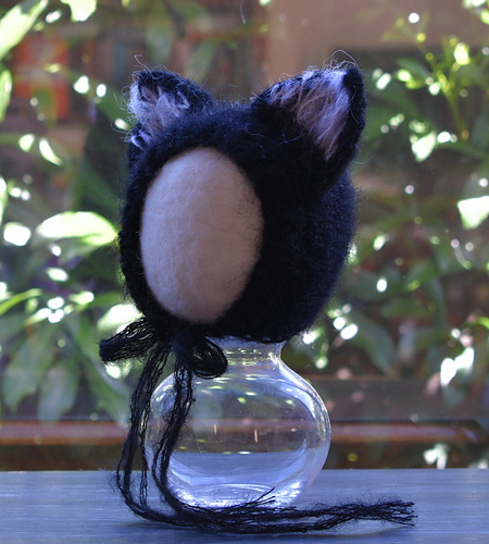 Ravelry: Black Cat Newborn Bonnet 43 pattern by Louisa FeltSoapGood