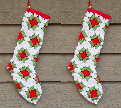 Ravelry: Classic Granny Square Stocking pattern by Fiber Flux ...