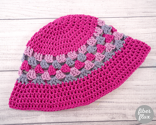 Ravelry: Granny Stripe Bucket Hat pattern by Fiber Flux / Jennifer ...