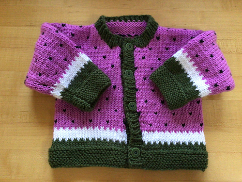 Ravelry: Watermelon Wedge Hat & Cardigan Sweater pattern by Lisa McFetridge