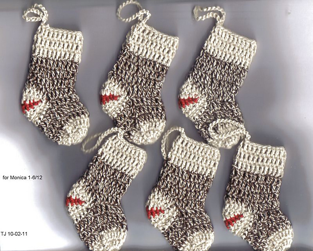 Ravelry: Work Sock Ornaments pattern by Mary Maxim