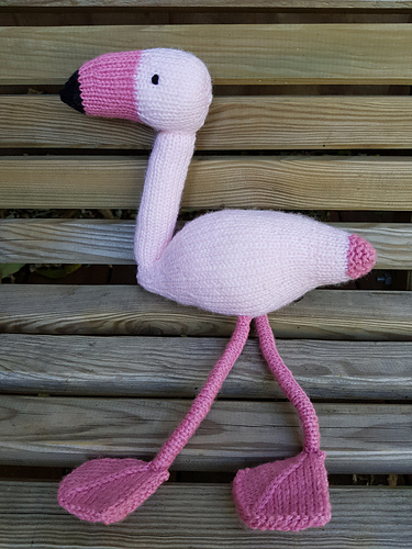 Ravelry: Knitted Flamingo pattern by Fitting in Knitting