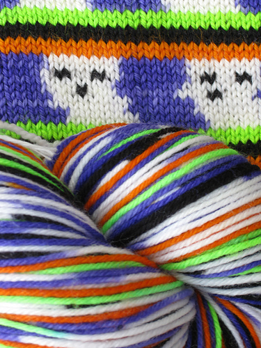 Ravelry: Halloween Ghost Self Patterning Socks pattern by Abigail Grasso