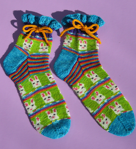 Ravelry: Easter Bunny sock pattern by Abigail Grasso