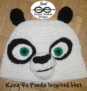 Ravelry: Kung Fu Panda Inspired Hat pattern by Jewels' Forever Hooked ...
